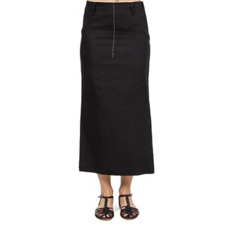 Tela Schwarzer Jersey Crepe Bleistiftrock - - Skirts - Damen - Schwarzk - L