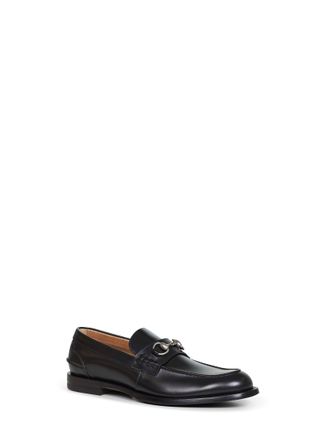 Gucci Mens Loafers Horsebit Black Leather Calf