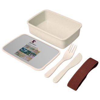 Fabulous Lunch Box Lunchbox mit Besteck, Grau - Claude Monet Sociaux Networks Maler Art - 700 ml