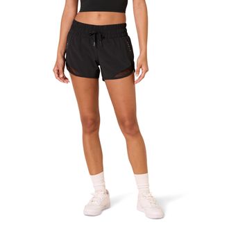 Amazon Essentials Damen Ahtletische, gewebte Regular-Fit-Laufhose mit gerafftem Bund, Schwarz, 3XL Große Größen