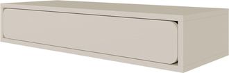 Selsey Konsolentisch 90 x 35 x 17 cm, Minimalistisches Design mit Schublade, H&auml;ngeschublade f&uuml;r Wohnzimmer oder Flur, Robuste Laminatspanplatte, Graubeige, S
