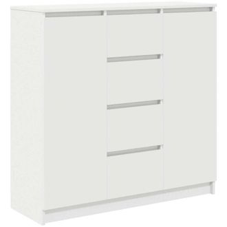 vidaXL Sideboard mit Schubladen Wei&szlig; 100,5x35x98,5 cm Holzwerkstoff Vidaxl