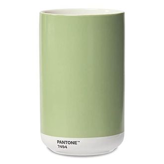 Pantone Pantone Porzellan Vase mit Geschenkbox, Jar, dekorative hochwertige Blumenvase, 1 Liter, Pastel Green 7494 C