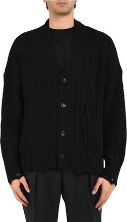 Daniele Alessandrini Homme, Pulls, Noir, Taille: 2XL Cardigan
