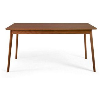 DRAWER Table &agrave; manger extensible 4 &agrave; 8 personnes 150-200x80cm - Bois fonc&eacute; - SKOLL