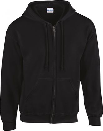 Gildan Heavy Blend&acirc; Full Zip Hooded Sweatshirt Sweatshirt, Black, 3XL Unisex Erwachsene, schwarz, XXX-Large
