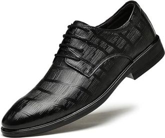 Generic Chaussures habillées for Hommes, Chaussures Derby en Cuir à Lacets, Bout Rond Bruni, Motif Bloc, Talon Bloc antidérapant, Semelle en Caoutchouc Classi