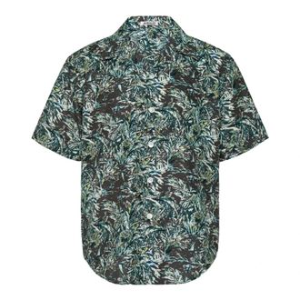 Auralee Bedrucktes- luftiges Seidenhemd mit halben &Auml;rmeln - - Shirts - Herren - Mehrfarbig - XL