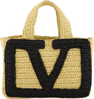 Valentino Garavani Femme, Sacs, Beige, Taille: ONE Size Viva Superstar Small Shopping Bag