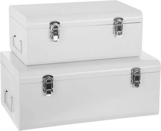 Atmosphera Atmosphera - 2er-Set Kinderkantinen - weiß - Metall - Weiß