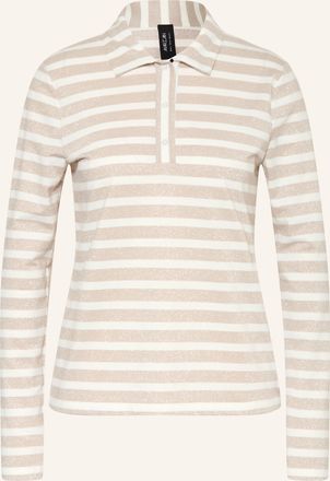 Marc Cain Jersey-Poloshirt Mit Glitzergarn gold