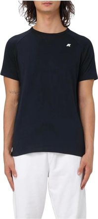 K-Way Homme, Tops, Noir, Taille: S T-shirt à Manches Courtes et Col Rond
