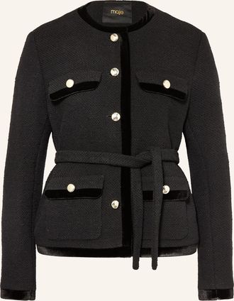Maje Kastenjacke Aus Tweed schwarz