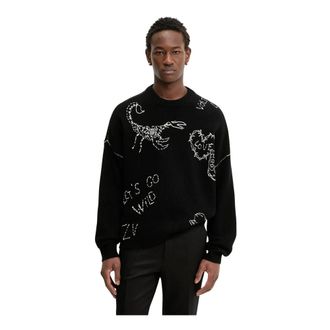 Zadig&Voltaire Homme, Pulls, Noir, Taille: M/L Pull Col Rond Brod&eacute;