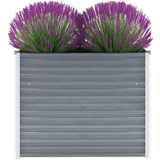 vidaXL Vidaxl - Lit sur&eacute;lev&eacute; de jardin Acier galvanis&eacute; 100x40x77 cm Gris