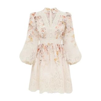 Zimmermann Luna Spitzen-Laternenkleid - - Dresses - Damen - Beige - M