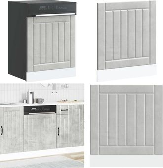 vidaXL Geschirrspülerblende Lucca Betongrau Holzwerkstoff - Vidaxl