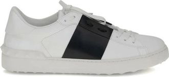 Valentino Garavani Homme, Chaussures, Blanc, Taille: 46 EU Baskets Ouvertes avec Bandes Contrastantes