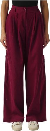 Nenette Femme, Pantalons, Rouge, Taille: 38 FR Espiana Wide Pantalons