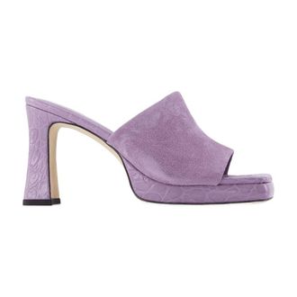 by FAR Mule Beliz de loin en cuir violet