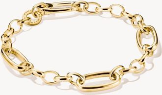 Thomas Sabo Vergoldetes Bettelarmband in Gold mit drei Connect-Gliedern