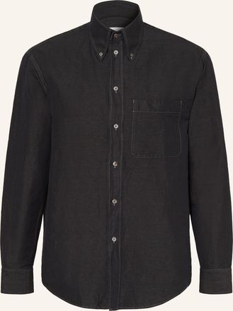 Christophe Lemaire Lemaire Hemd Comfort Fit In Jeansoptik Mit Leinen grau