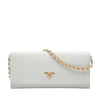 Prada Portefeuille sur cha&icirc;ne Pre-owned - Femme - Pre-owned - Blanc - Taille: ONE Size
