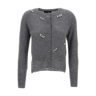 Simone Rocha Verzierter Kaschmir-Cardigan - - Knitwear - Damen - Grau - M