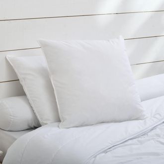 Bleu Calin Bleu C&acirc;lin 2er-Set quadratische Kopfkissen, Stege aus Memory-Schaum und Polyesterfaser, H&uuml;lle aus Baumwolle, wei&szlig;, 65 x 65 cm