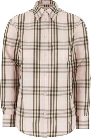 Burberry Femme, Blouses et Chemises, Multicolore, Taille: 32 FR Chemise en coton &agrave; carreaux coupe classique