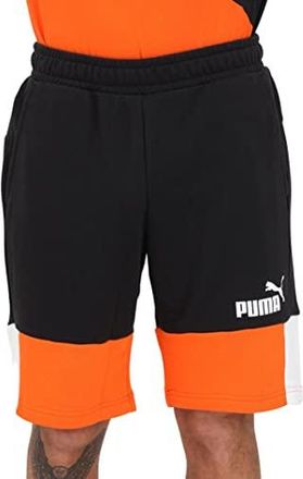 Puma Short de sport Noir pour Homme Ess+, orange., M