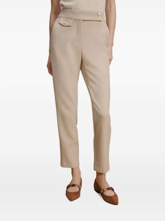 Veronica Beard Klassische Hose mit Knopfdetail - Nude