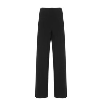Norma Kamali Straight Leg Pant - - Trousers - Damen - Schwarzk - XL