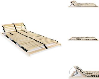 vidaXL Lattenrost mit 28 Latten 7 Zonen 80x200 cm - Lattenrost - Holzrahmen - Buche - Birke - Lattenrost 80x200