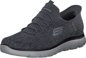 Skechers Herren Summits Key Pace Sneaker, Charcoal Mesh/Black Trim, 39 EU