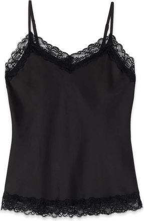 Oltre Top-Dessous aus Satin und Spitze - - Tops - Damen - Schwarzk - XL