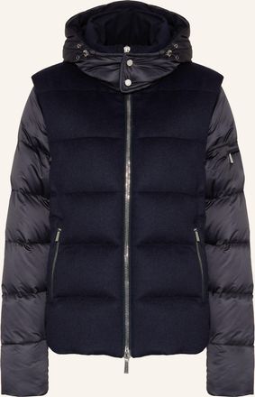 Moorer Moorer Daunenjacke Casciano Im Materialmix Mit Abnehmbaren &Auml;rmeln blau