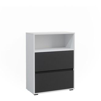 Vicco Badschrank Maltin, Weiß, 60.2 x 78 cm mit zwei großen Schublade, Vicco