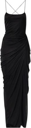 Versace Femme, Robes, Noir, Taille: 34 FR Robe drap&eacute;e en jersey de viscose