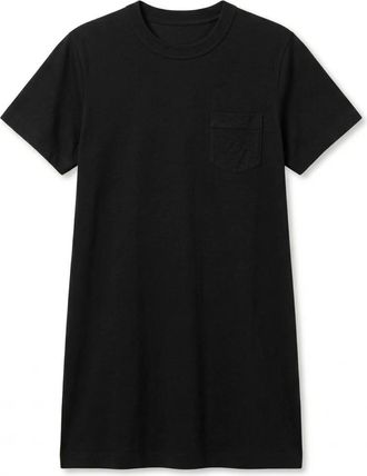 sacai Femme, Robes, Noir, Taille: 38 FR Denim x Knit Dress