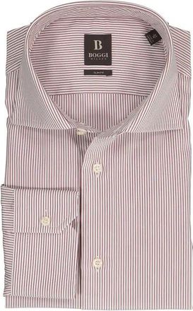 Boggi Milano Herren Hemd rot Baumwolle