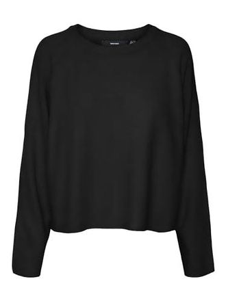 Vero Moda Vmjupiter Ls O-Neck Pull BF Tricot, Noir, XS Femme