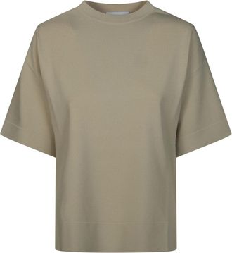 Alpha Studio Femme, Tops, Beige, Taille: 38 FR T-Shirt Viscosa Lunga Spacchi
