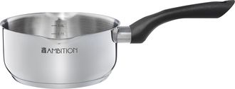 Ambition Ambition 81313 Kasserolle VIKOS 1.5l Stielkasserolle Kochtopf Kleiner Topf Milchtopf Induktion Edelstahl