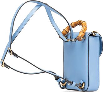 Gucci Hobo Bags - Mini Calfskin Bamboo Top Handle Bag - Gr. unisize - in Blau - f&uuml;r Damen