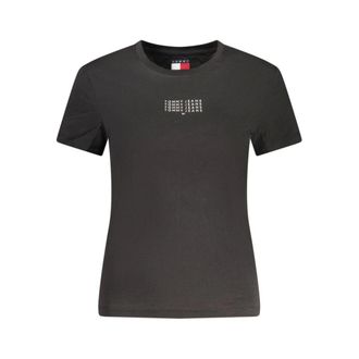 Tommy Hilfiger Femme, Tops, Noir, Taille: 44 FR T-shirt &agrave; col rond