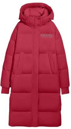 Generic Long manteau matelass&eacute; &eacute;pais pour femme avec capuche - Manteau dhiver chaud - Imperm&eacute;able - Couleur unie - Manches longues - L&eacute;g&egrave;re - Avec poches - Co