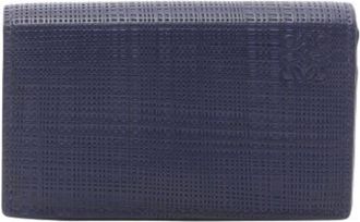 Loewe unisex, Pre-owned, Bleu, Taille: ONE Size Portefeuille en cuir Pre-owned