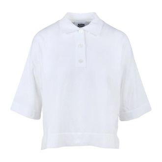 Alpha Studio Polo-Shirt aus Strick - - Tops - Damen - Wei&szlig; - M