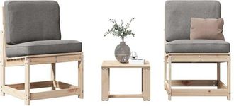 vidaXL Salon de jardin 3 pcs bois massif de pin Vidaxl